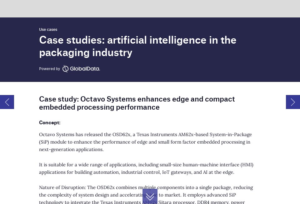 Case studies: artificial intelligence in the packaging industry - Thematic Take: Artificial ...