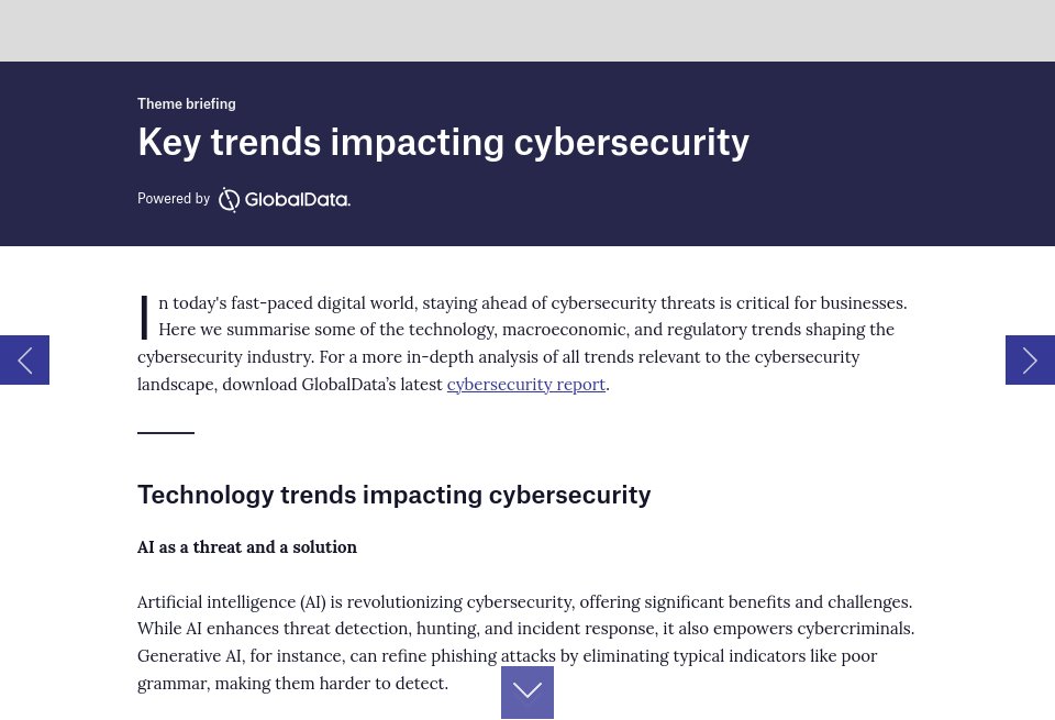 Key trends impacting cybersecurity - Thematic Take: Cybersecurity in 2024