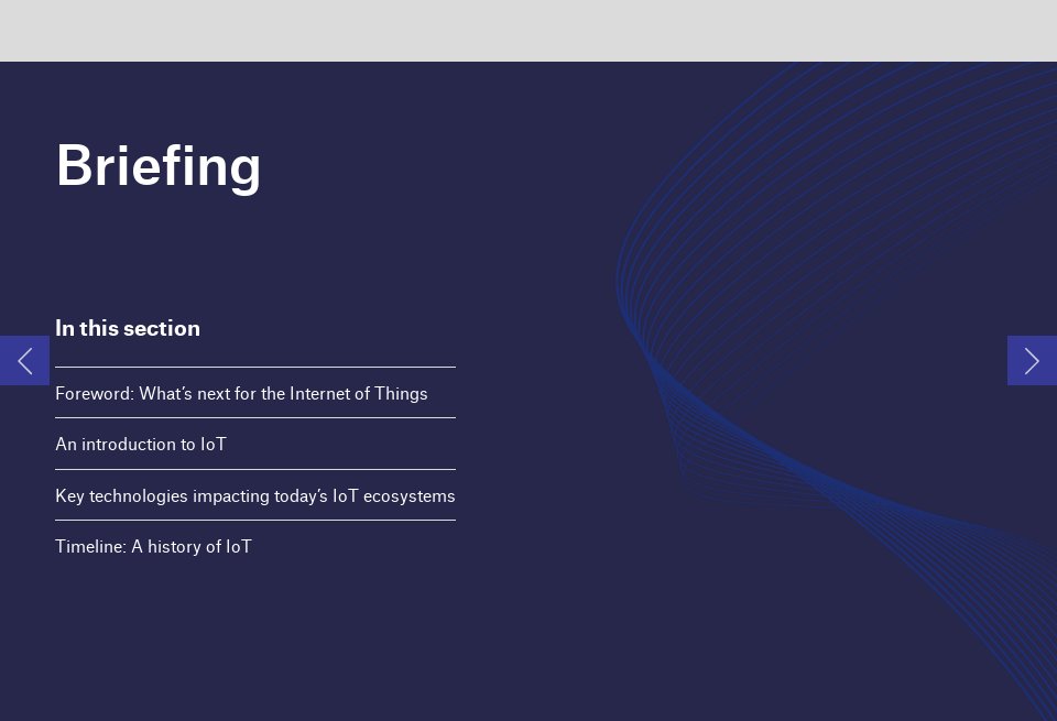 Briefing - Thematic Take: Interne of Things