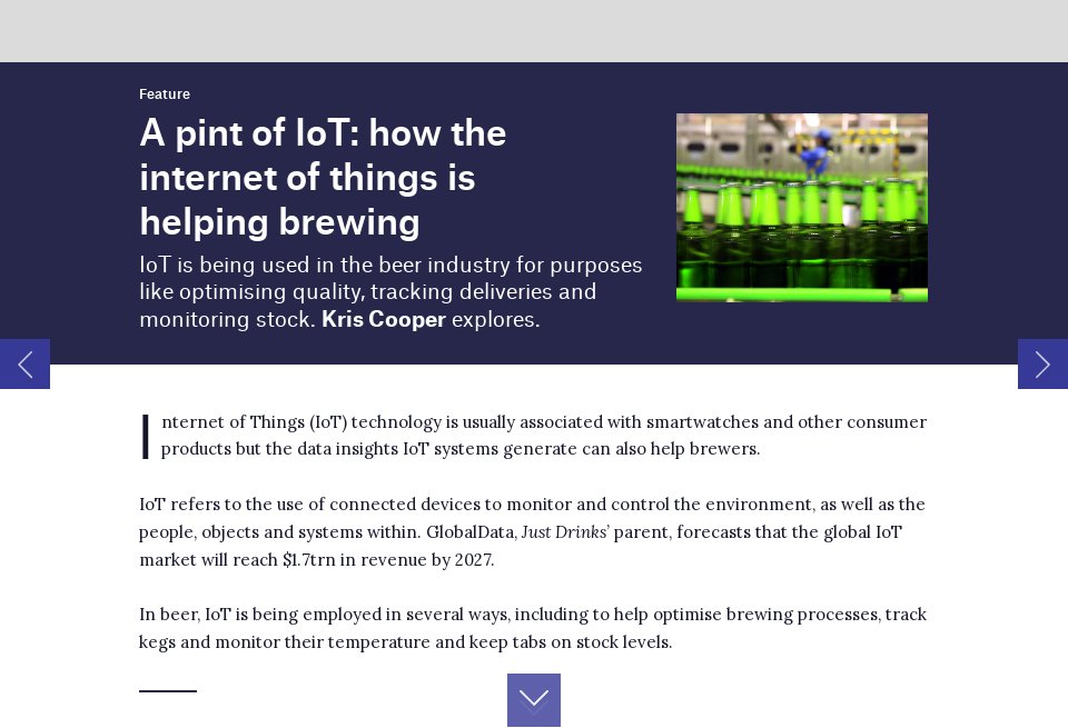 How IoT is helping brewing - Thematic Take: Interne of Things