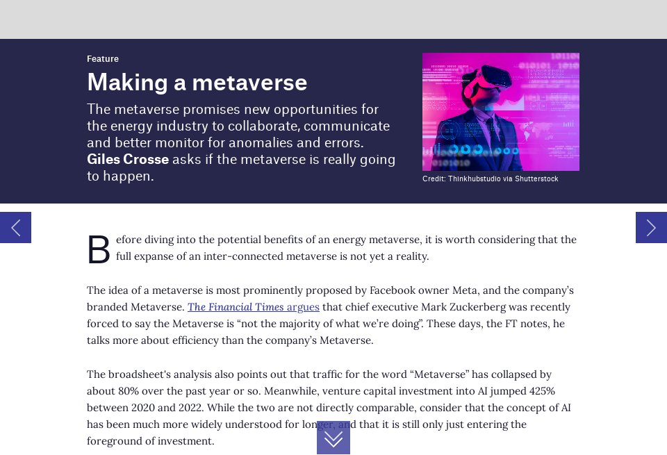 How to make a metaverse for the power industry - Thematic Take: Metaverse
