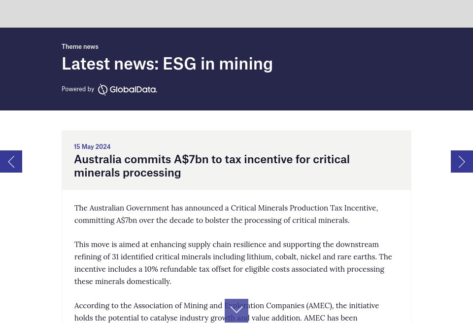 Latest news: ESG in mining - Thematic Take: ESG in 2024