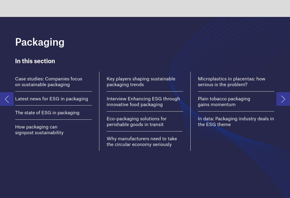 Packaging - Thematic Take: ESG in 2024