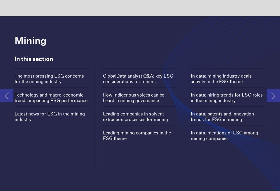 Mining - Thematic Take: ESG