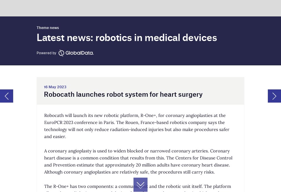 Latest news: robotics in medical devices - Thematic Take: Robotics