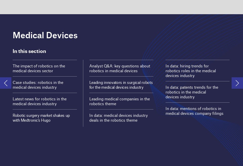 Medical - Thematic Take: Robotics